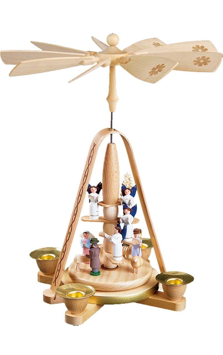 Nativity Scene and Angels Traditional German Pyramid – German USA