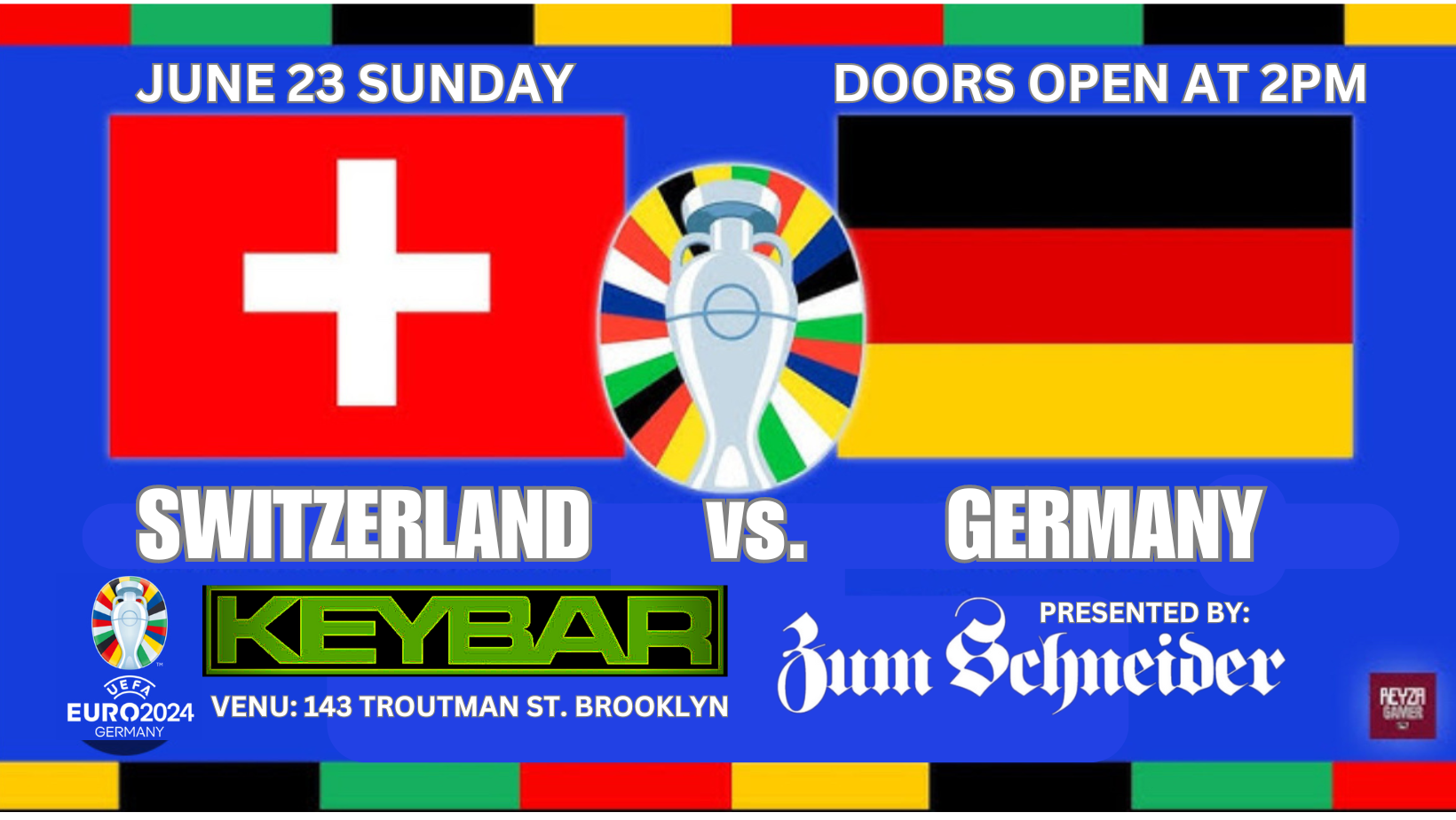 UEFA Euro 2024 Championship: Germany vs. Switzerland at KEYBAR ...